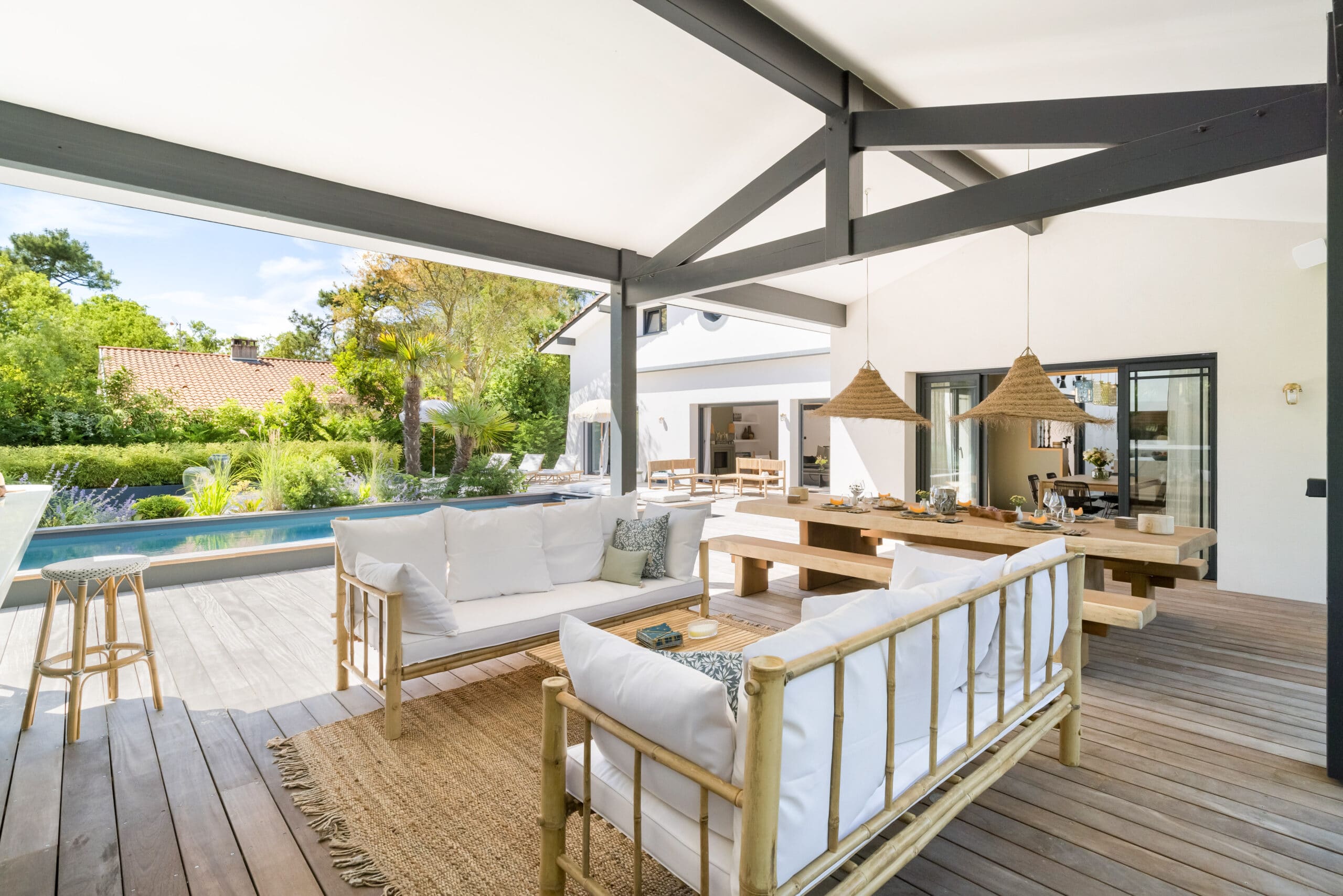 Rent a gorgeous boho-chic villa in the town of Seignosse (up the coast ...